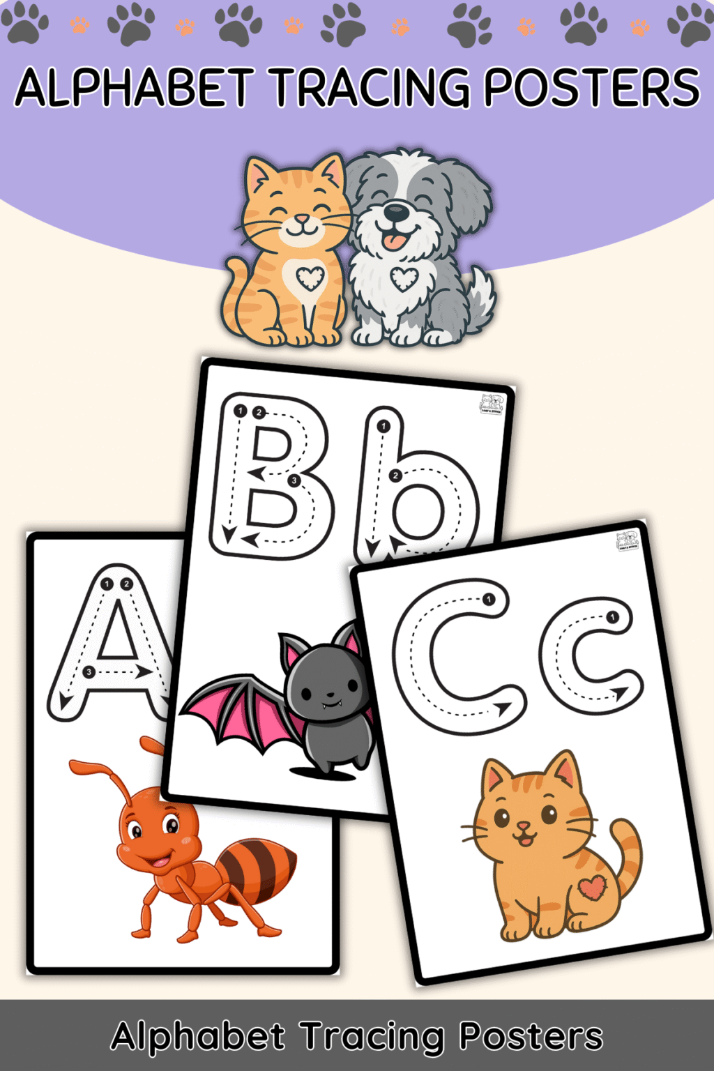 Alphabet Tracing Posters – A to Z - Loaf & Stitch