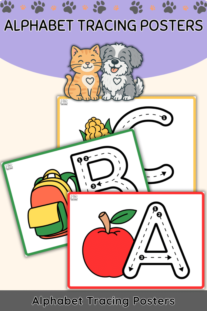Alphabet Tracing Posters – A to Z - Loaf & Stitch