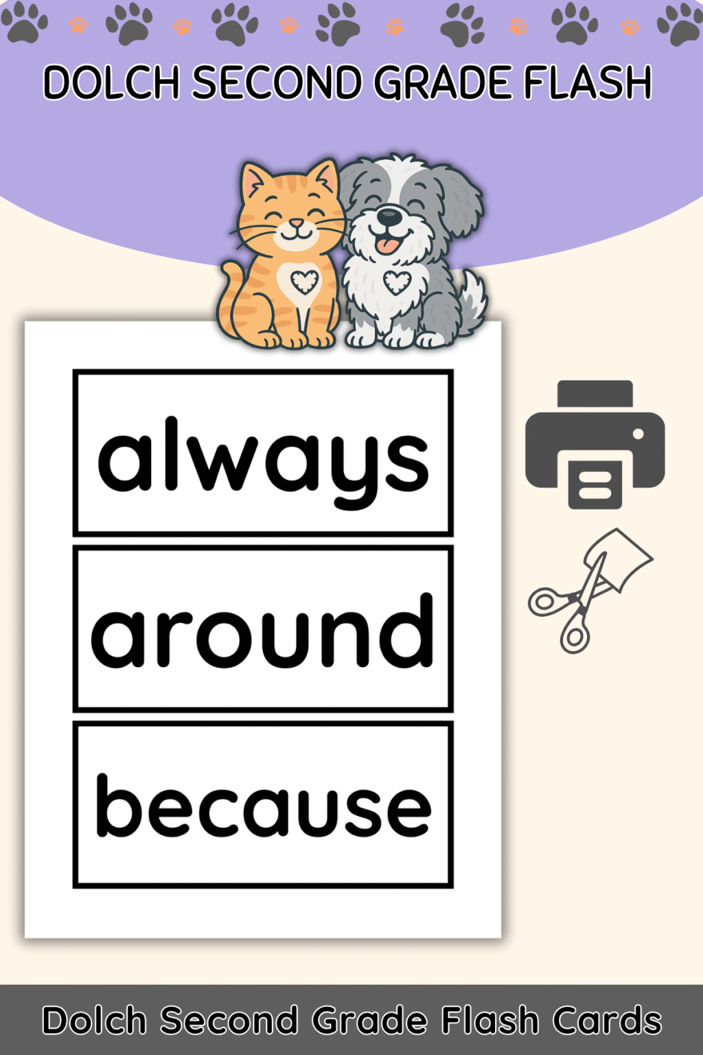 Free Dolch Sight Words List – First Grade - Loaf & Stitch